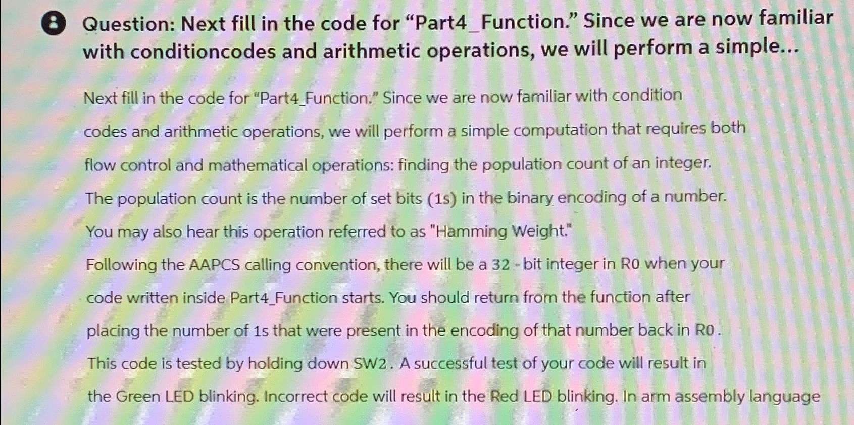 Solved (8) Question: Next fill in the code for | Chegg.com