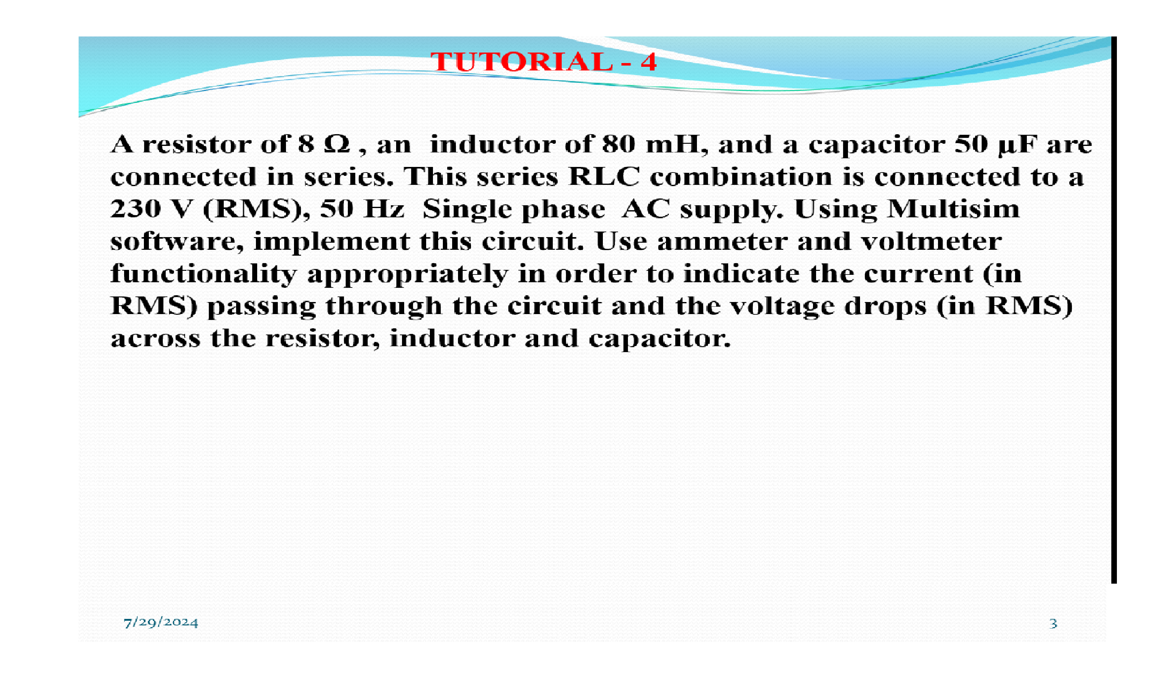 Solved A resistor of 8Ω, ﻿an inductor of 80 ﻿mH , ﻿and a | Chegg.com
