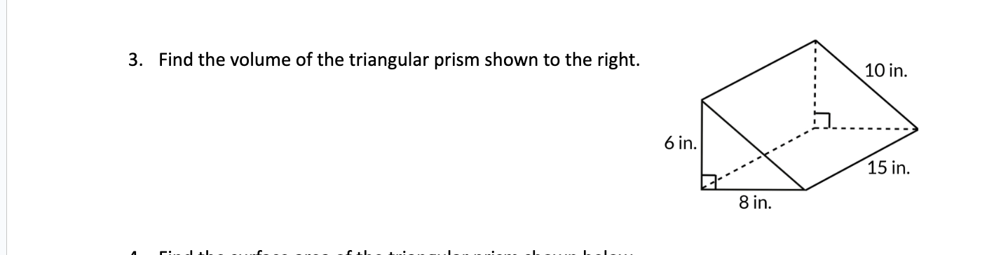 Solved What is the volume of the triangular prism shown | Chegg.com