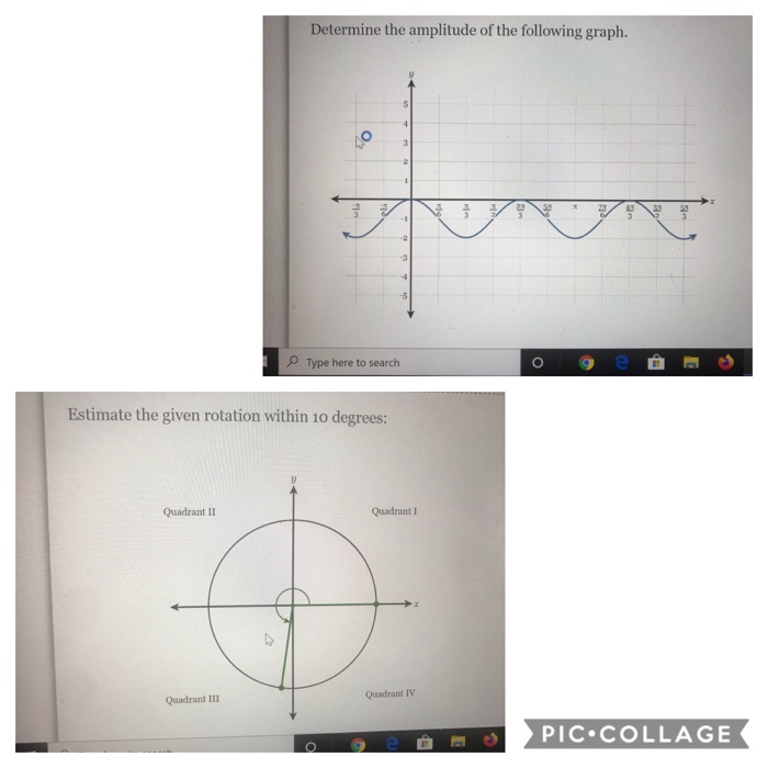 Solved Determine the amplitude of the following graph. - | Chegg.com