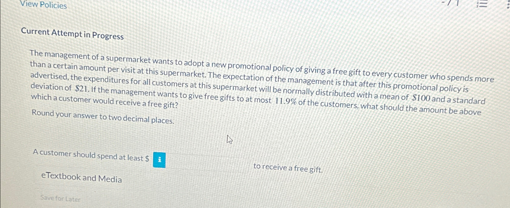 Solved View PoliciesCurrent Attempt in ProgressThe | Chegg.com