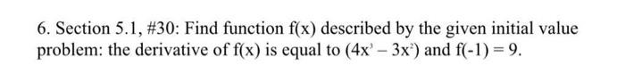 Solved 6. Section 5.1, \#30: Find function f(x) described by | Chegg.com