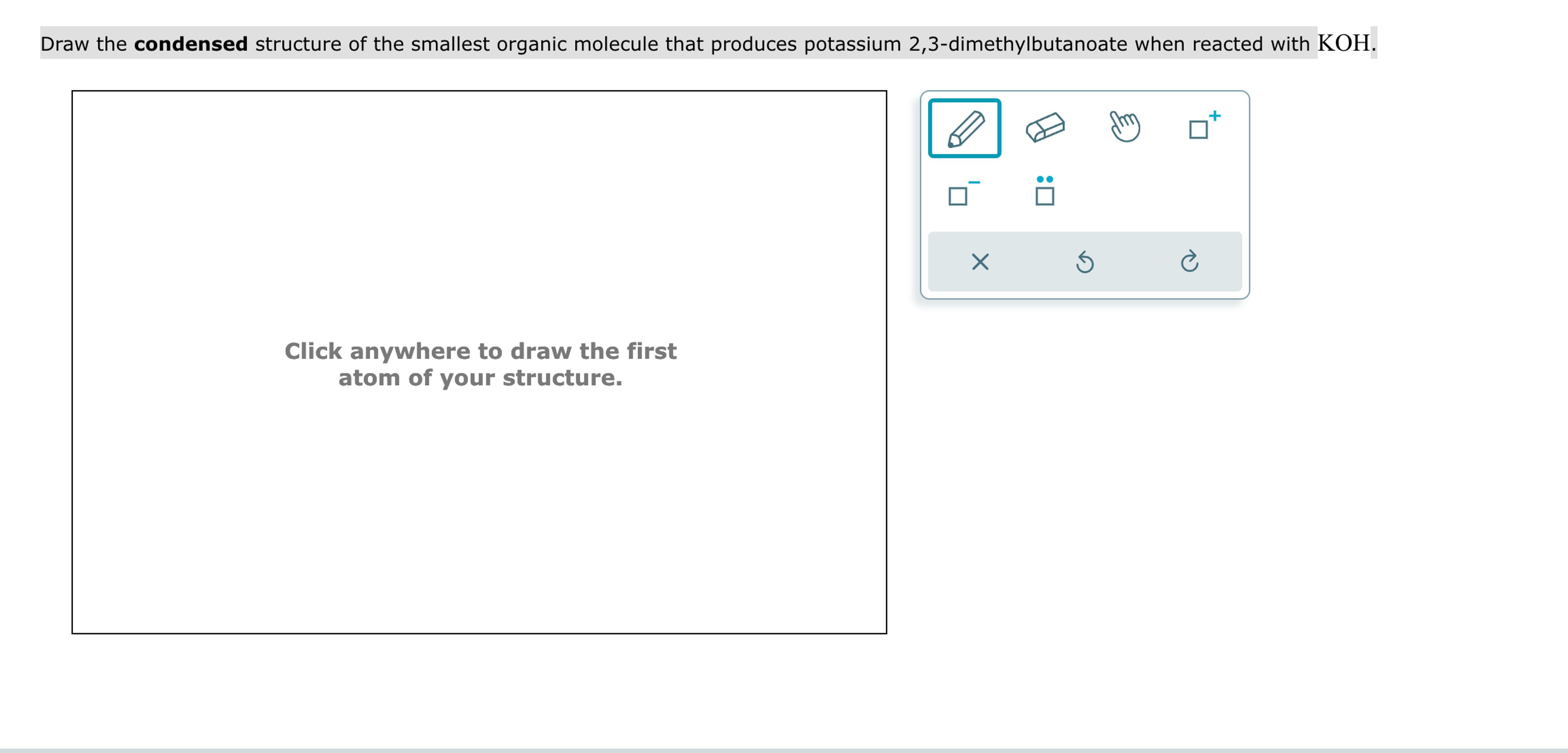Solved Draw the condensed structure of the smallest organic | Chegg.com
