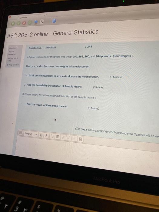 Solved ASC 205-2 online - General Statistics CLO2 Question | Chegg.com