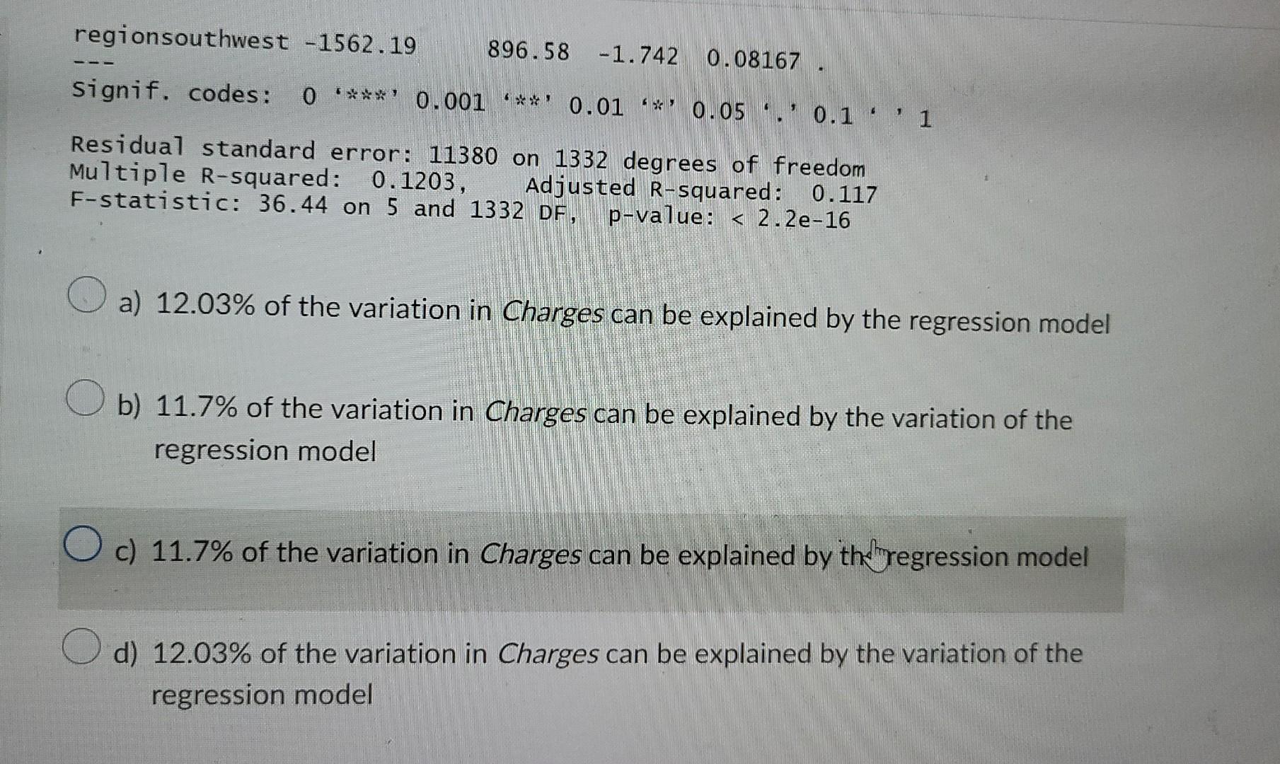 Solved Question 22 ( 2.5 points) Given the below output, | Chegg.com