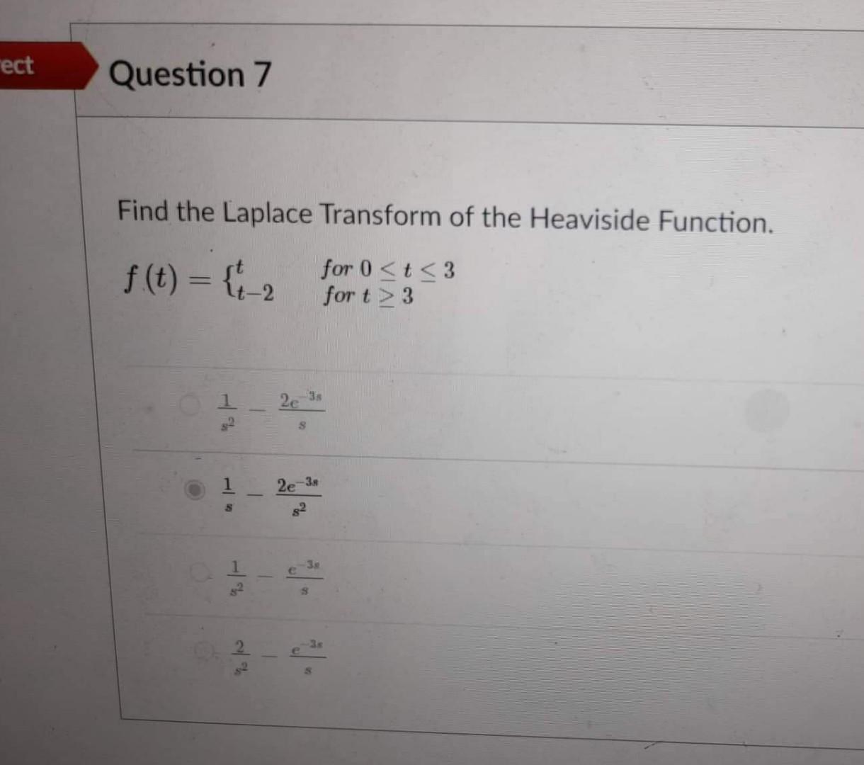 Solved Find the Laplace Transform of the Heaviside Function. | Chegg.com