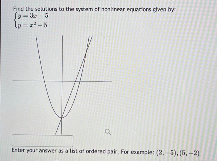 Solved Find the solutions to the system of nonlinear | Chegg.com