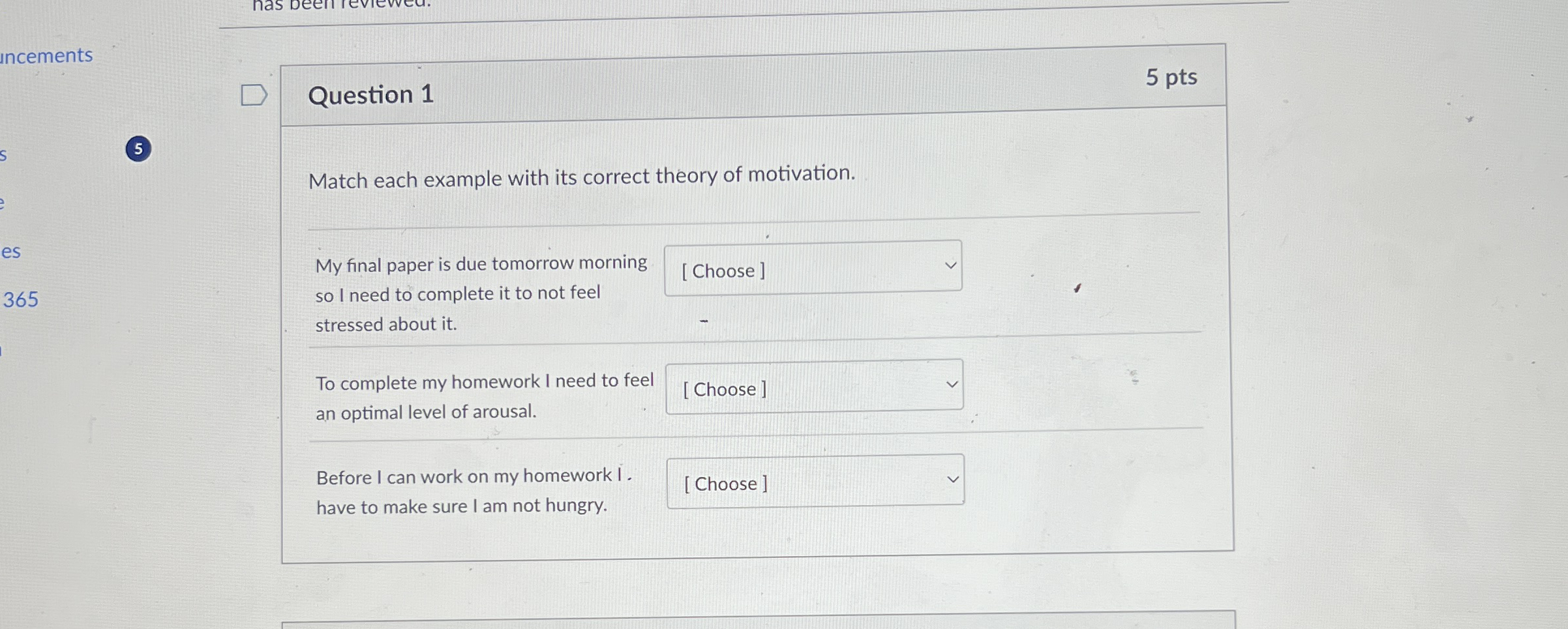 Solved Question 1Match each example with its correct theory | Chegg.com