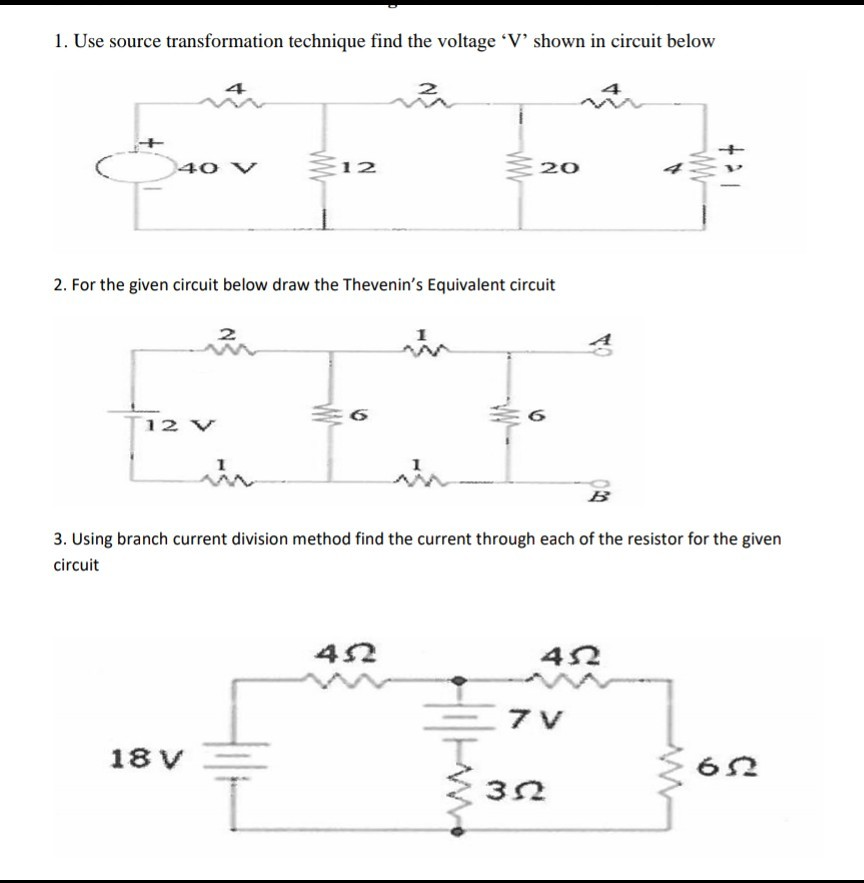 Solved 1 Use Source Transformation Technique Find The 1914