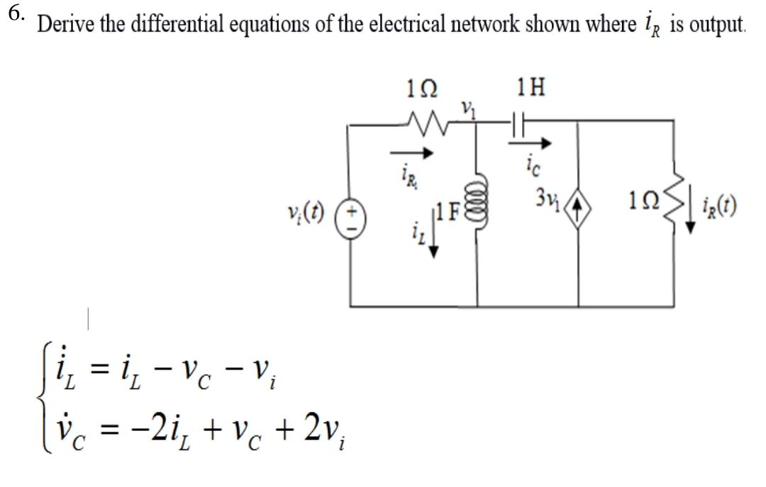 Derive the differential equations of the electrical | Chegg.com