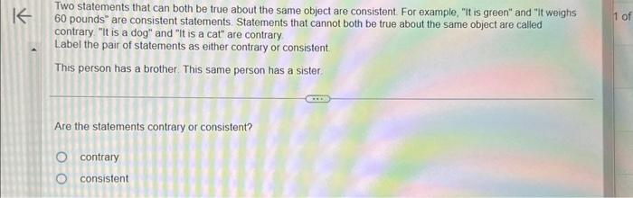 Solved Two statements that can both be true about the same | Chegg.com