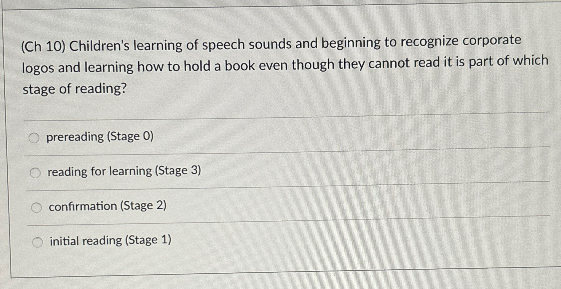 Solved (Ch 10) ﻿Children's learning of speech sounds and | Chegg.com