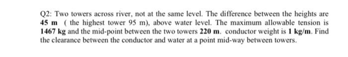 Solved Q1 Calculate The Inductance Per Phase Per Meter For