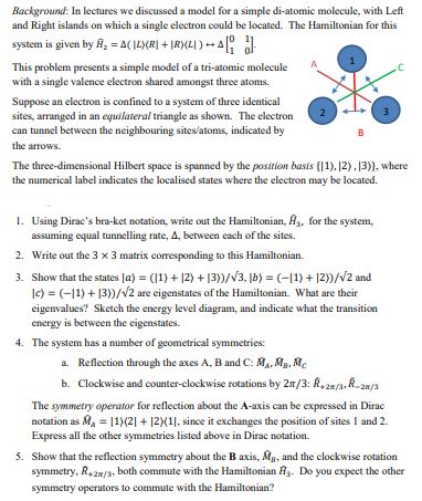 Solved Background: In lectures we discussed a model for a | Chegg.com