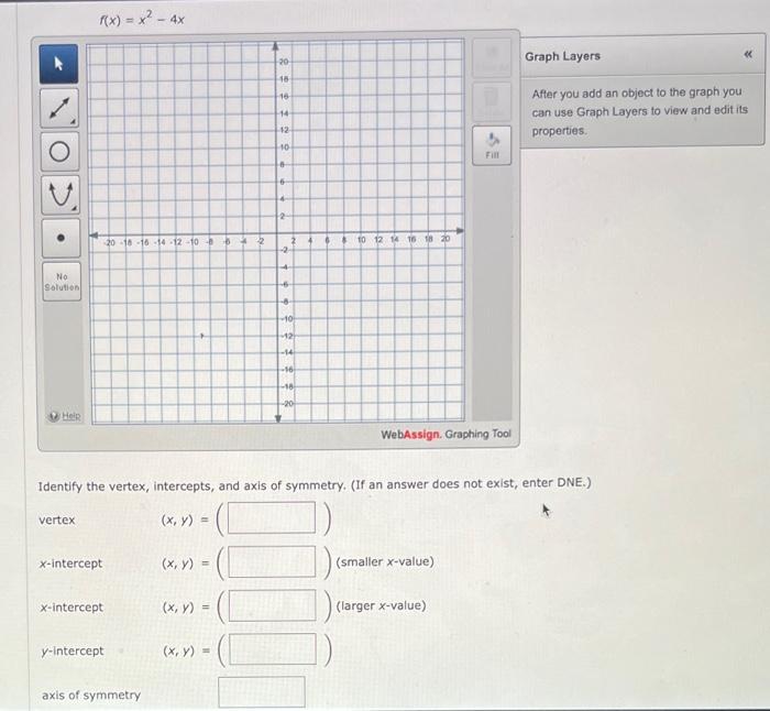 Solved f(x)=x2−4x Graph Layers After you add an object to | Chegg.com