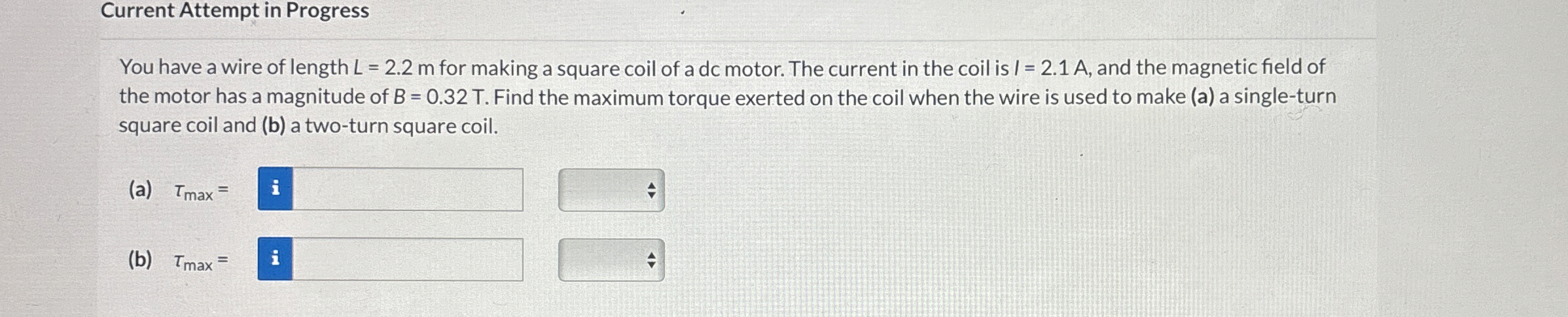 Solved Current Attempt in ProgressYou have a wire of length | Chegg.com