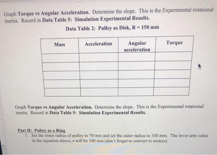 Solved The angular acceleration and linear acceleration is | Chegg.com