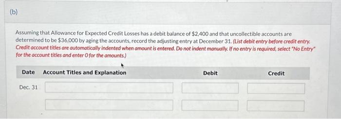 Solved Assuming that Allowance for Expected Credit Losses | Chegg.com