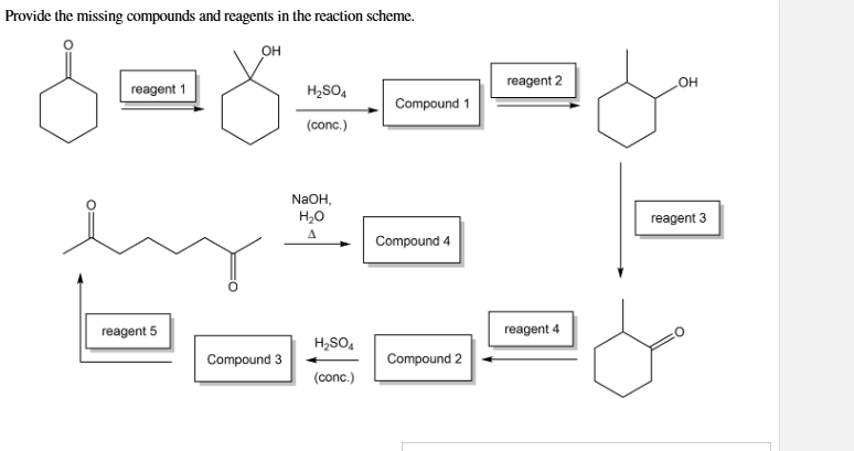 Solved Provide the missing compounds and reagents in the | Chegg.com