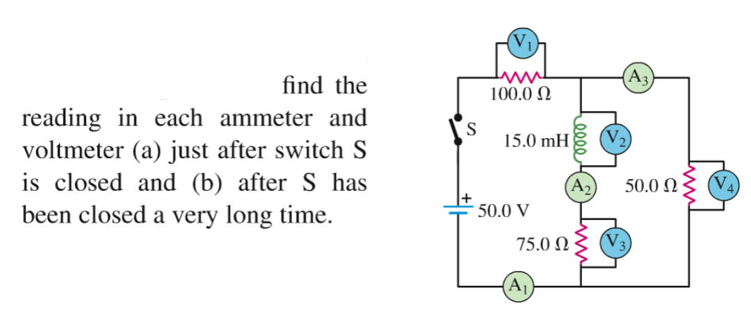 Solved find the reading in each ammeter and voltmeter (a) | Chegg.com