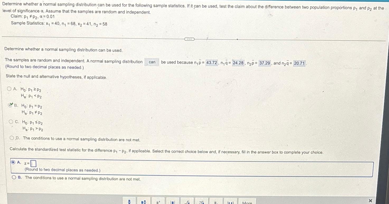 Solved Determine Whether A Normal Sampling Distribution Can