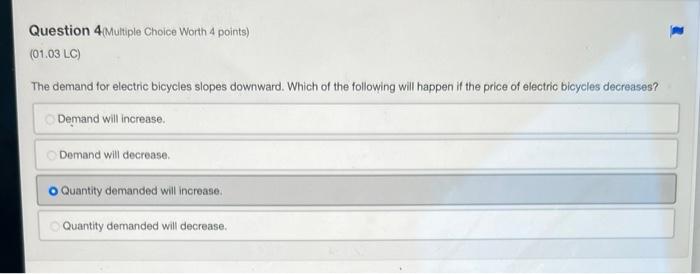 Solved Question 4 (Multiple Choice Worth 4 points) (01.03 | Chegg.com