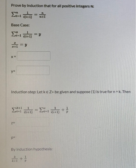 Solved Prove by induction that for all positive integers 1: | Chegg.com