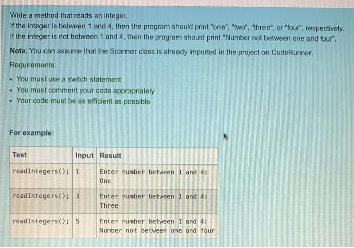 Solved Write a method that reads an integer. If the integer | Chegg.com