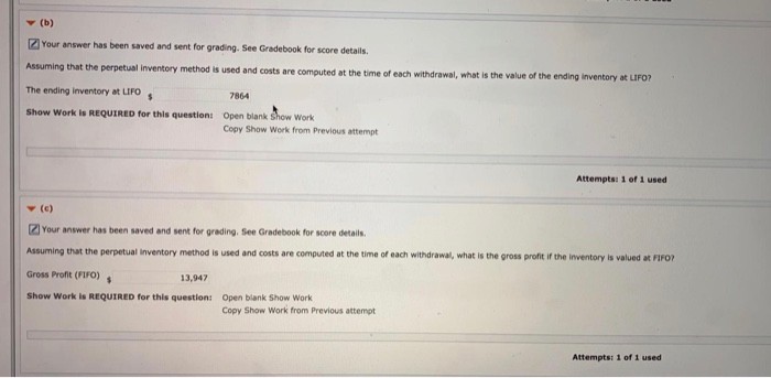 Solved Exercise 8-10 (Part Level Submission) Inventory | Chegg.com