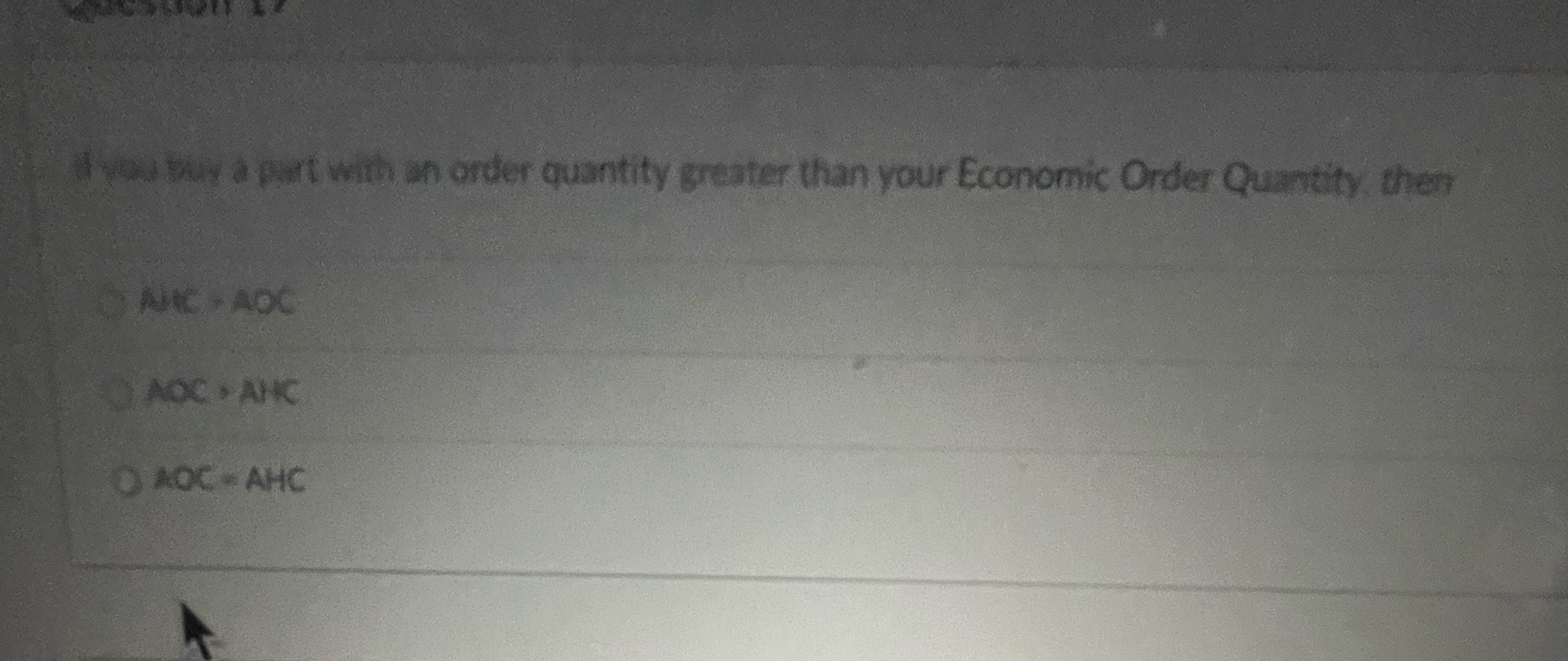 Solved A. ﻿sax bay a part with in order quantity greater | Chegg.com