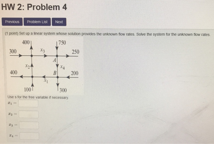 Solved HW 2: Problem 4 Previous Problem List Next (1 point) | Chegg.com