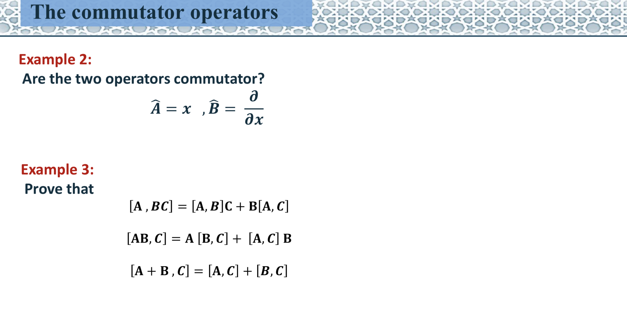 Solved The commutator operatorsExample 2:Are the two | Chegg.com Solved The commutator operatorsExample 2:Are the two | Chegg.com