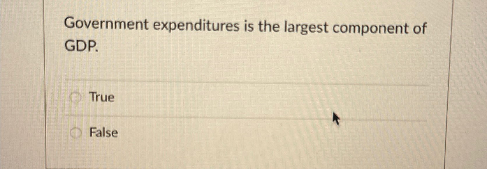 Solved Government expenditures is the largest component of | Chegg.com