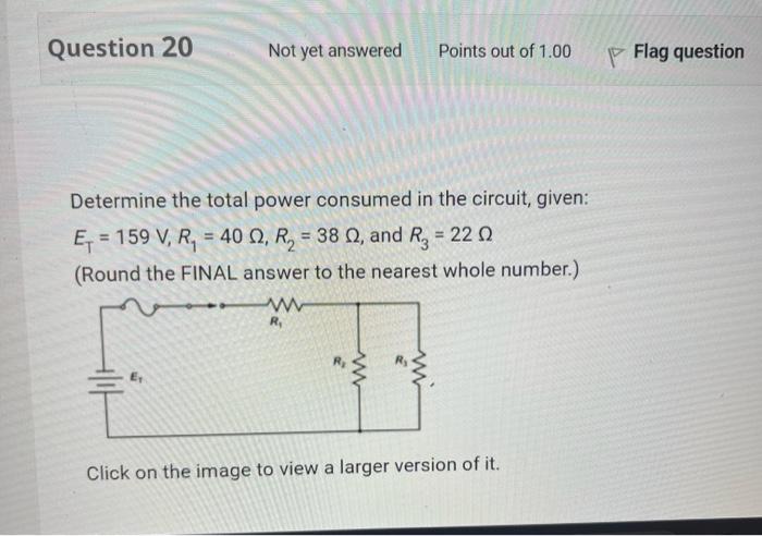 Solved Determine the total power consumed in the circuit, | Chegg.com