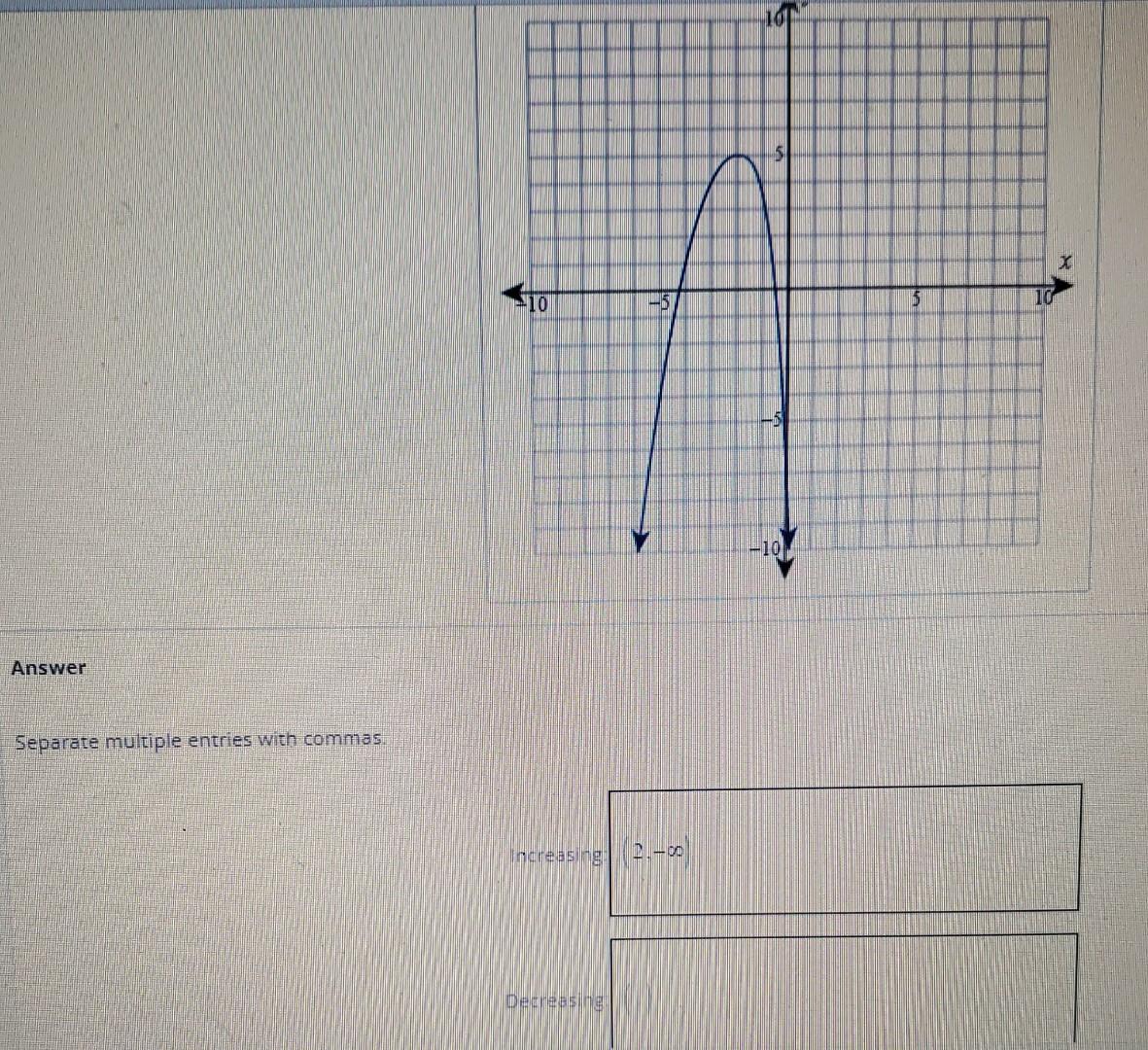 Solved Separate multiple entries with commas. | Chegg.com
