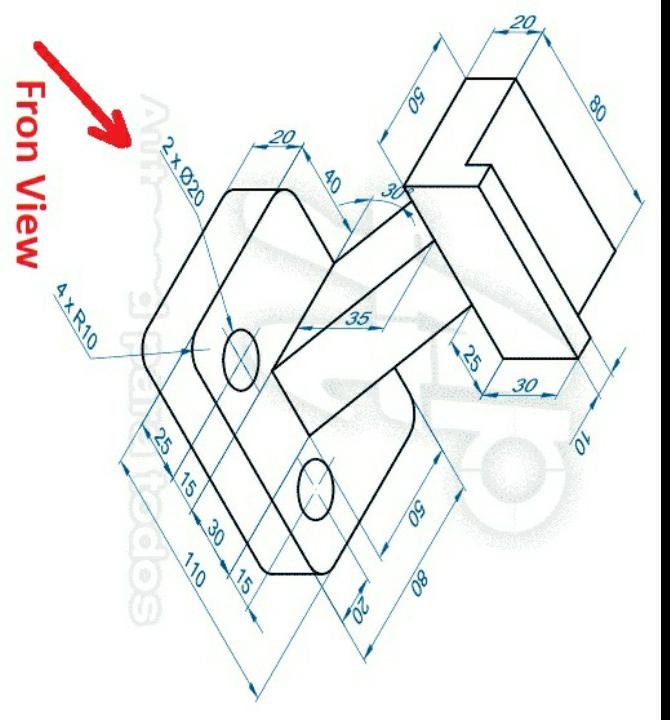 Solved draw autocad isometric project in 2-d paper share a | Chegg.com