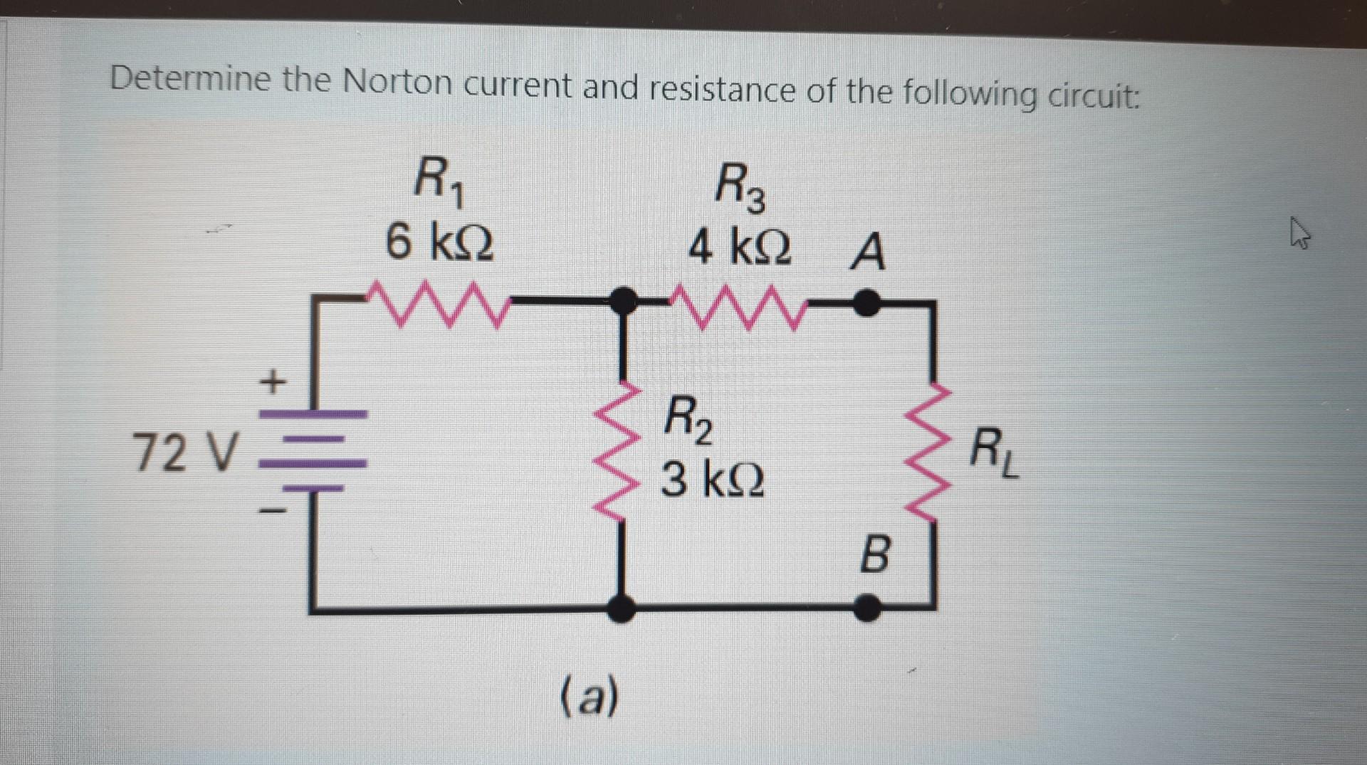 Solved Determine the Norton current and resistance of the | Chegg.com