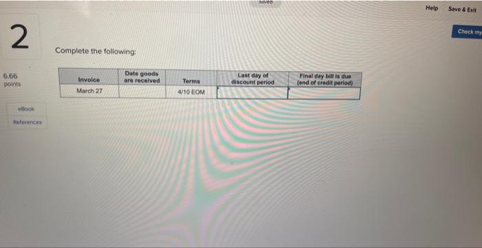 Solved Complete the following: | Chegg.com