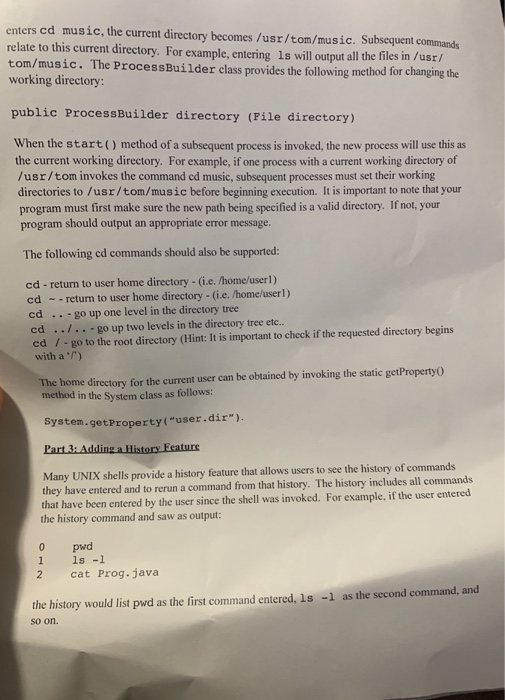 Creating a Shell Interface Using Jaya This project | Chegg.com