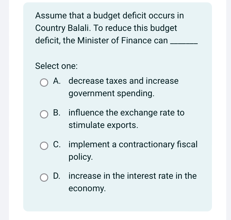 Solved Assume that a budget deficit occurs in Country | Chegg.com
