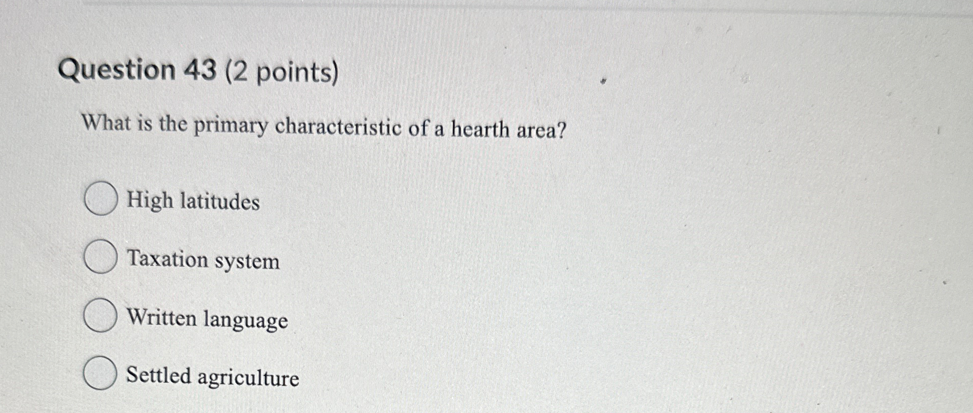 Solved Question 43 (2 ﻿points)What is the primary | Chegg.com