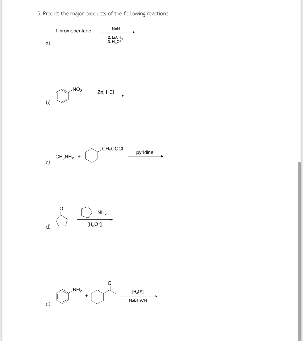 Solved Predict the major products of the following | Chegg.com