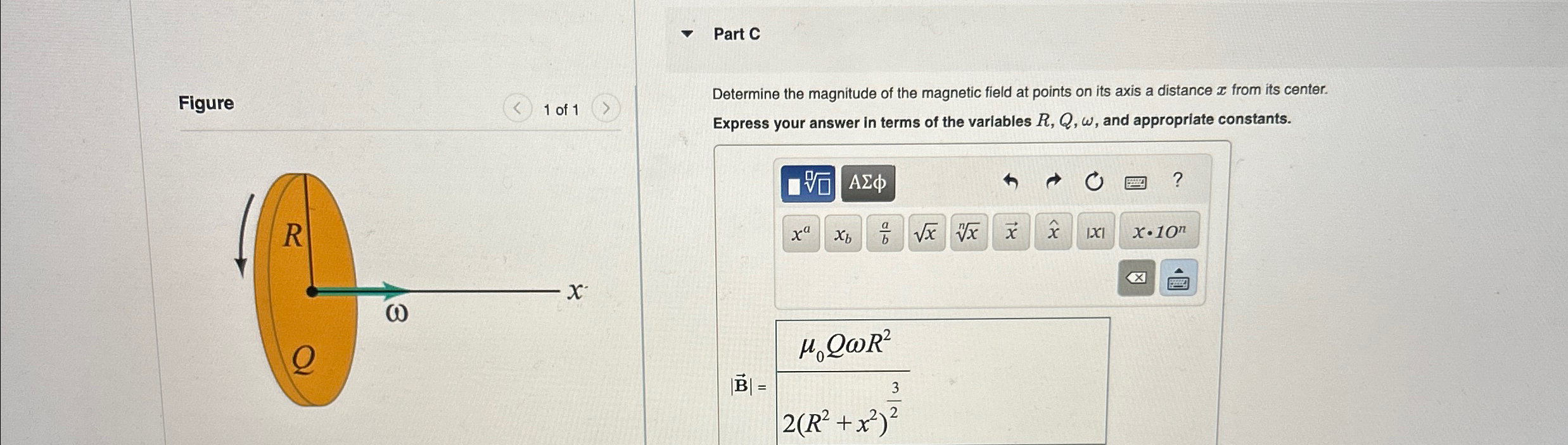 Solved Part CFigure1 ﻿of 1Determine the magnitude of the | Chegg.com