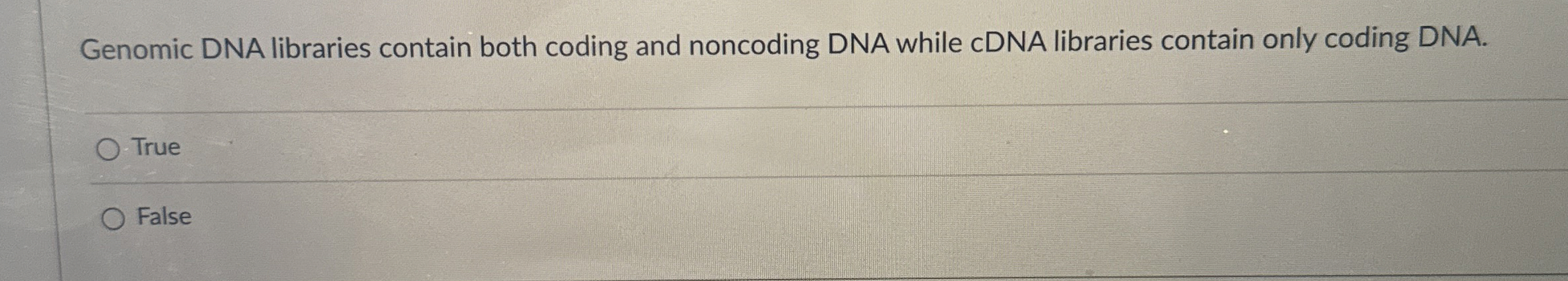 Solved Genomic DNA libraries contain both coding and | Chegg.com