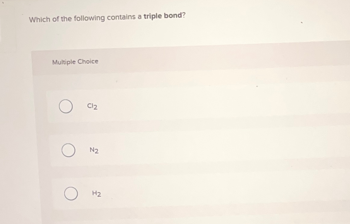 Solved Which of the following contains a triple | Chegg.com