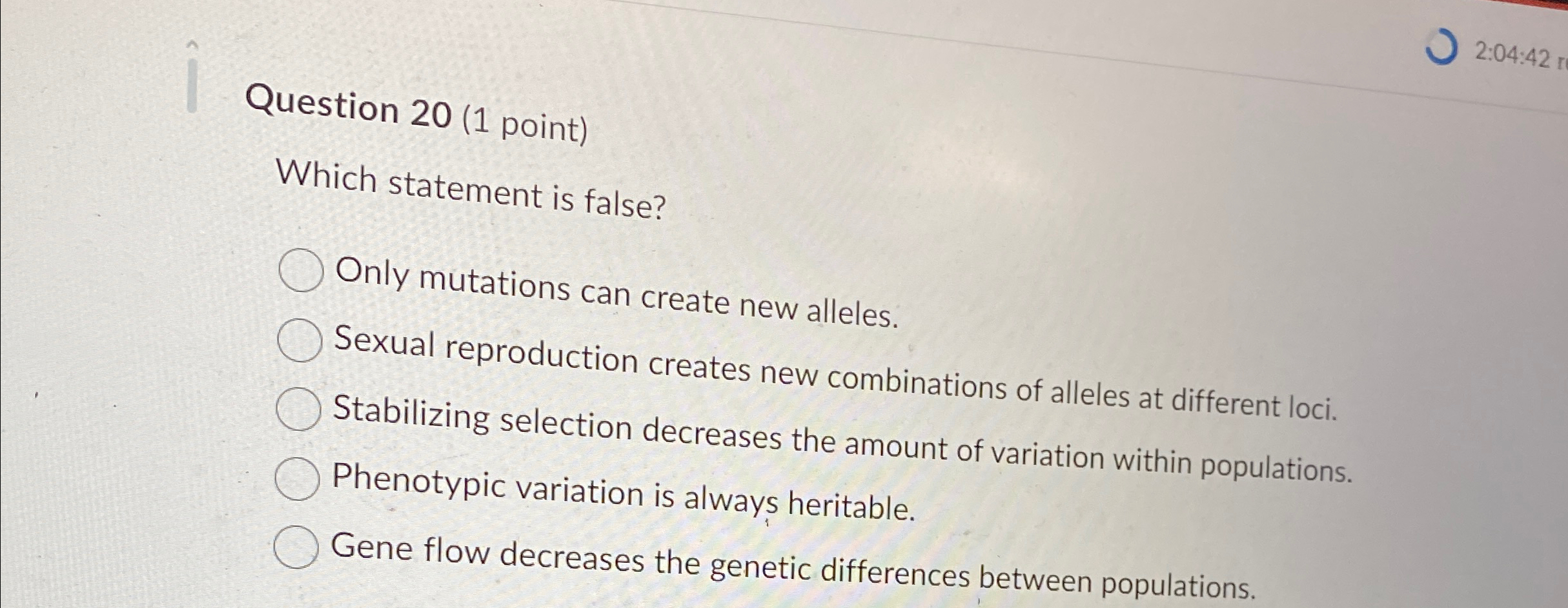 Solved Question 20 (1 ﻿point)Which statement is false?Only | Chegg.com