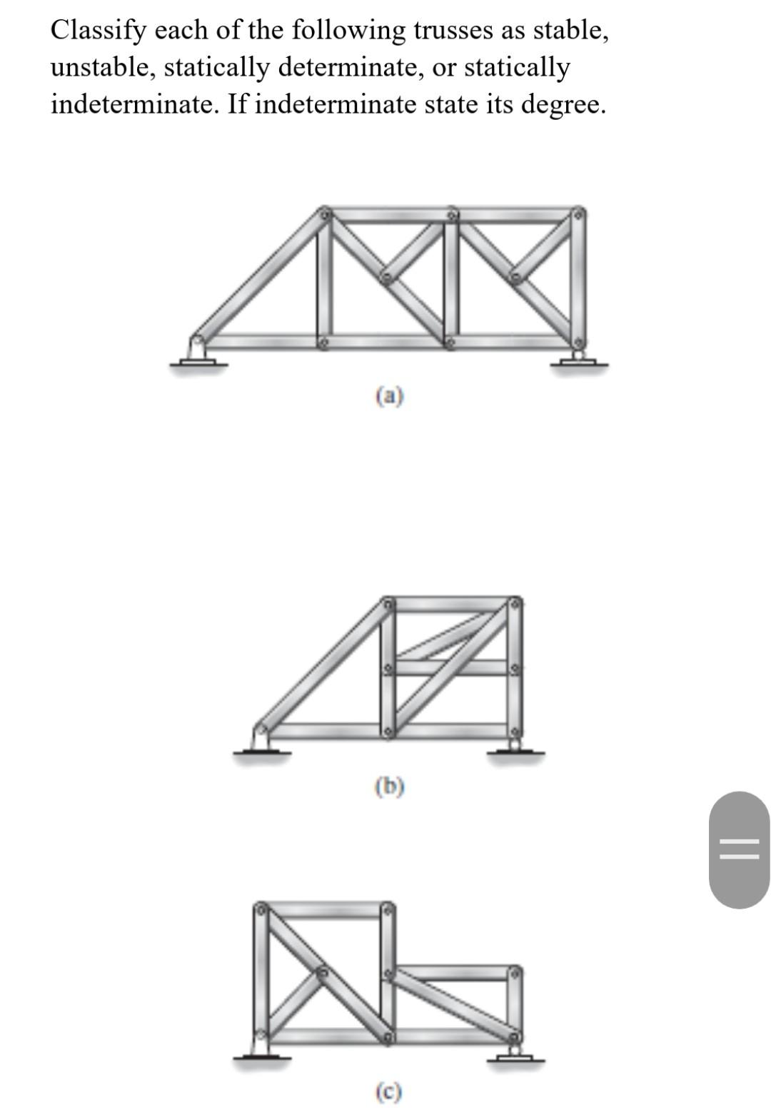 Solved Classify each of the structures as statically | Chegg.com