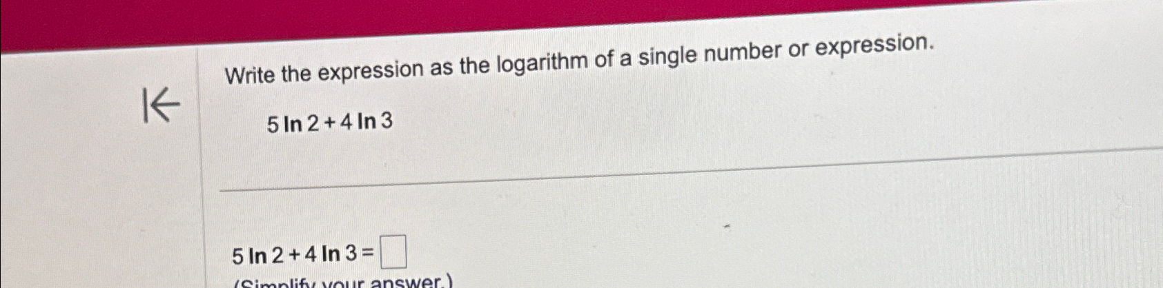 Solved Write the expression as the logarithm of a single | Chegg.com