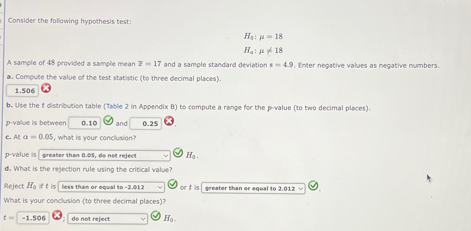 Solved Consider the following hypothesis | Chegg.com