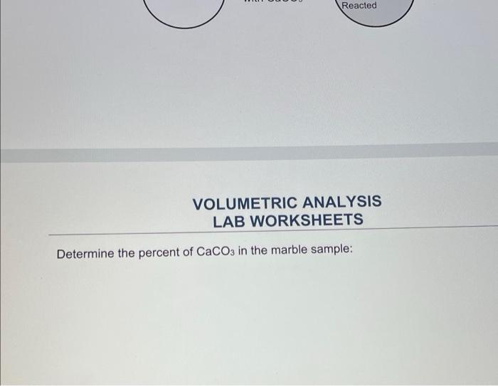 Solved option n Feb 11% Volumetric Analysis Worksheets pdt | Chegg.com